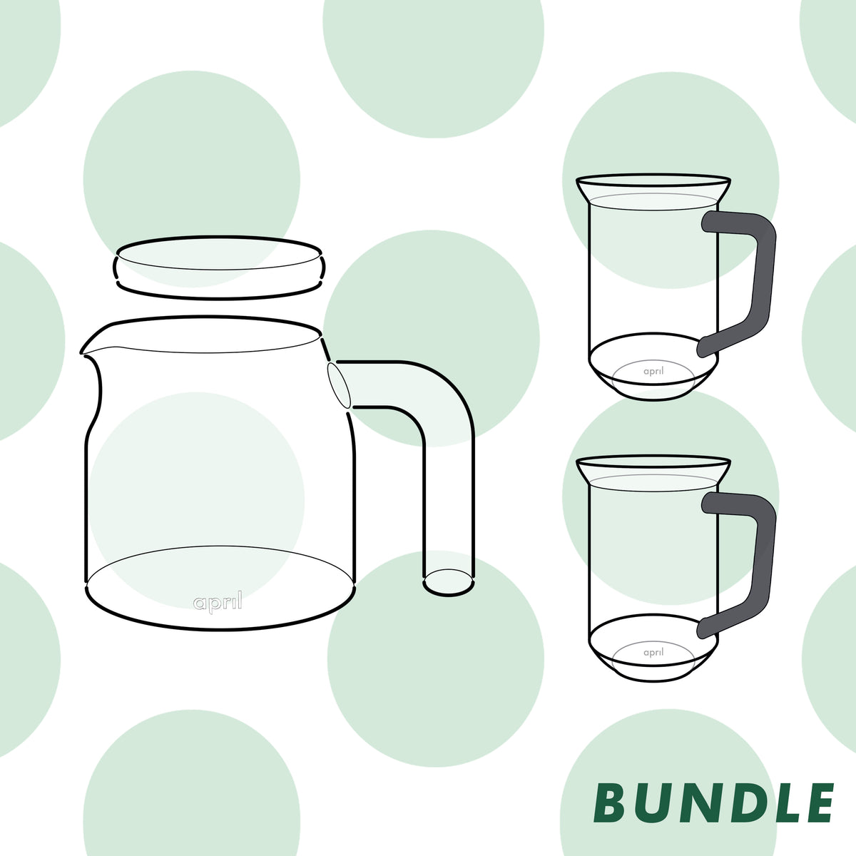 Server + Mugs — April Coffee Roasters